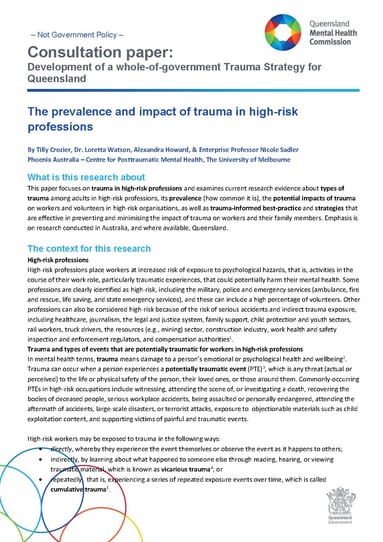Queensland trauma strategy