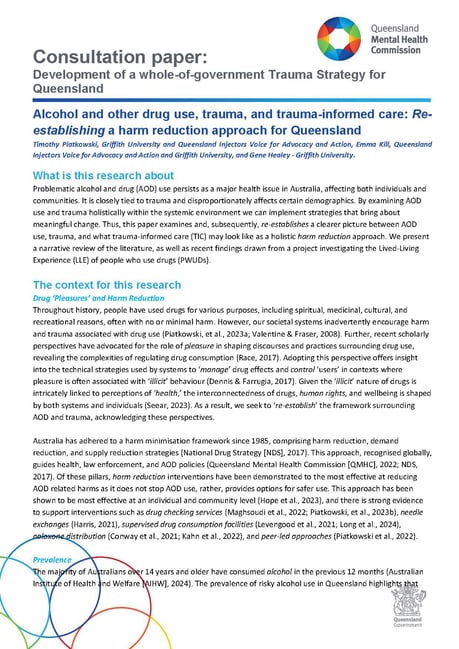 Queensland trauma strategy