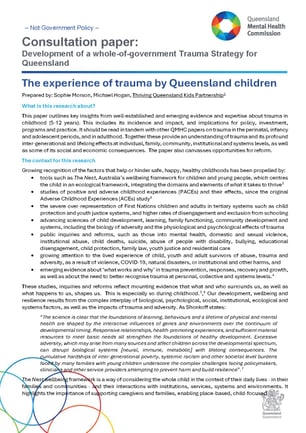 Queensland trauma strategy